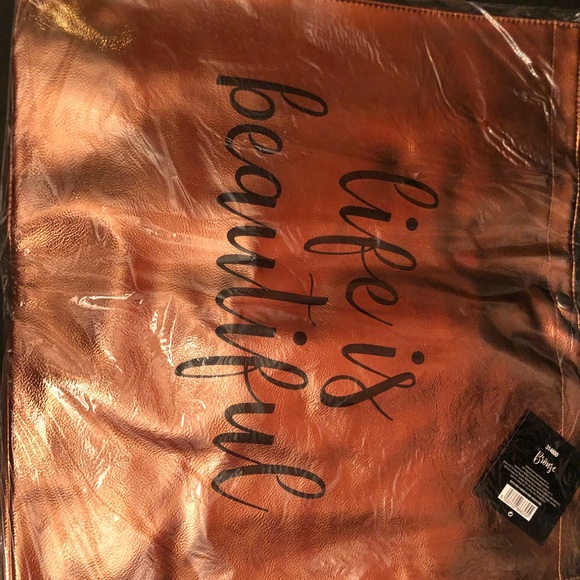 Bags | Oversize Bronze Tote Bag | Poshmark